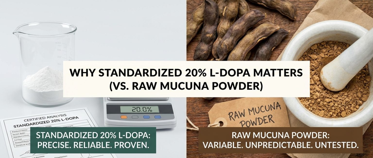 Why Standardized 20% L-Dopa Matters (Vs. Raw Mucuna Powder) - Keter ...