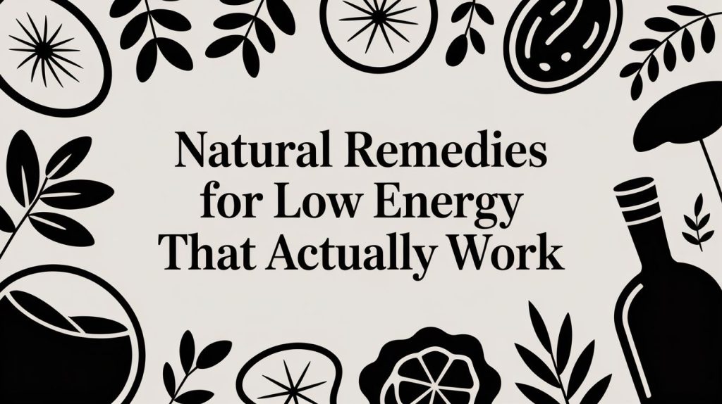 Natural Remedies for Low Energy That Actually Work